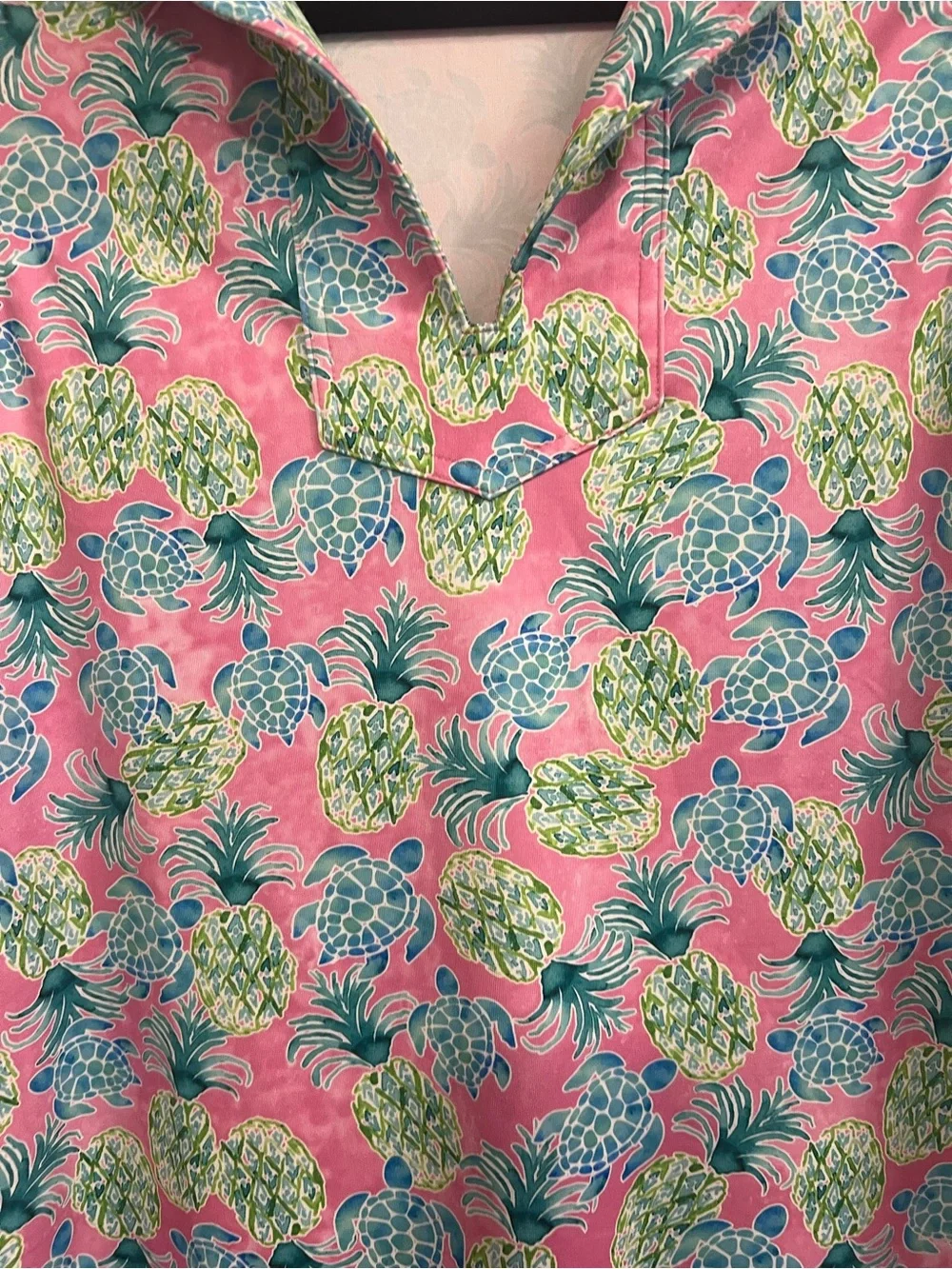 Alvins Island | Dresses | Sleeveless Pink Pineapple Print Shift Dress ...